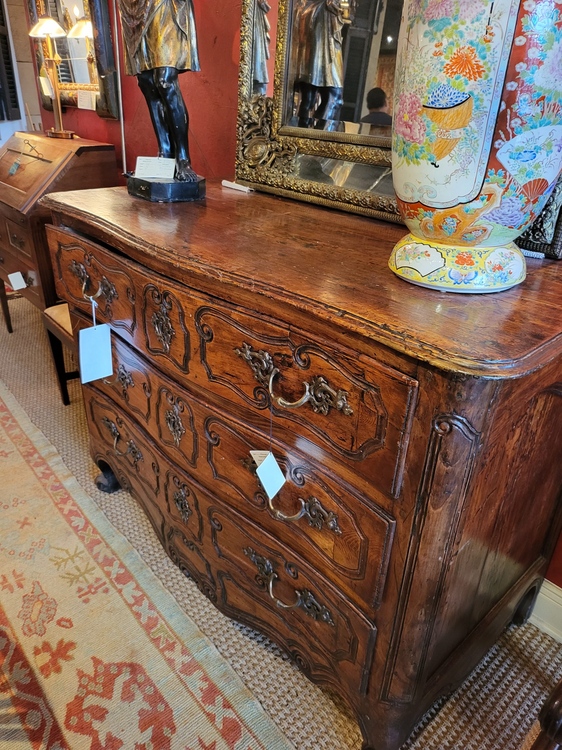 Circa 1780 Fruitwood Provincial Bordeaux Commode - Plantation Antique Galleries